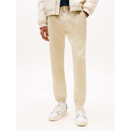 Stoffhose Tommy Jeans "TJM AUSTIN JOG", Herren, Gr. 33, L&auml;nge 34, beige (desert sand dune), Web, Obermaterial: 96% Baumwolle, 4% Elasthan, regular fit lang, Hosen Stoffhose, Mit Kordelzug
