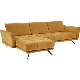 Ecksofa DIE PLANBAR "MP-IN20041 L-Form", gelb (curry), B:285cm H:84cm T:178cm, 100% Polyester, Sofas, Ecksofa, optional Sitztiefenverstellung und Kopfst&uuml;tzen