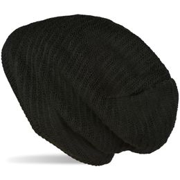 Strickm&uuml;tze styleBREAKER "Strick Beanie M&uuml;tze mit Thermo-Fleece", Damen, schwarz, 100% Polyacryl PAN. Futter: 100% Polyester PES., Modisch, M&uuml;tzen Strickm&uuml;tze