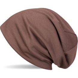 Beanie styleBREAKER "Uni Slouch Beanie M&uuml;tze", Herren, braun, Obermaterial: 65% Baumwolle CO. 35% Polyester PES., Modisch, M&uuml;tzen Beanie