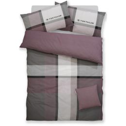 Bettw&auml;sche Tom Tailor HOME "Lenny in Gr. 135x200 oder 155x220 cm", lila (mauve), B/L: 135cm x 200cm, 1 Stk., 1 Stk., Renforc&eacute;, B/L: 80cm x 40cm, 3, Renforc&eacute;, Obermaterial: 100% Baumwolle, Bettw&auml;sche, Bettw&auml;sche, mit GRATIS-Zugabe: Kissenh&uuml;lle 1tlg., in Biber und Renforc&eacute; erh&auml;ltlich