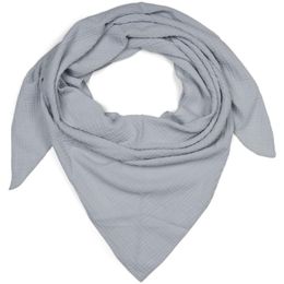 Dreieckstuch styleBREAKER "Musselin Dreiecktuch Einfarbig", Damen, grau (hellgrau), Obermaterial: 100% Baumwolle CO., Modisch, Modet&uuml;cher