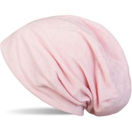 Beanie styleBREAKER "Uni Slouch Beanie M&uuml;tze", Herren, rosa (rose meliert), Obermaterial: 65% Baumwolle CO. 35% Polyester PES., Modisch, M&uuml;tzen Beanie