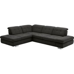 Ecksofa DIE PLANBAR "MP-IN17004 L-Form, Breite 323 cm, wahlweise weitere Funktionen", schwarz, B:323cm H:84cm T:124cm, 100% Polyester, Sofas, Ecksofa, Kaltschaum-Polsterung, inkl. Sitztiefenverstellung