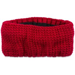Stirnband styleBREAKER "Einfarbiges Stirnband in feiner H&auml;kel Optik", Damen, rot (weinrot), 100% Polyacryl PAN. Futter: 100% Polyester PES., Modisch, M&uuml;tzen Stirnband