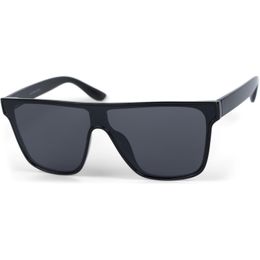 Monoscheibensonnenbrille styleBREAKER "Monoglas Shield Sonnenbrille", Damen, grau (gestell schwarz, glas grau get&ouml;nt), Modisch, Sonnenbrillen