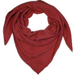 Dreieckstuch styleBREAKER "Musselin Dreiecktuch Einfarbig", Damen, rot (weinrot), Obermaterial: 100% Baumwolle CO., Modisch, Modet&uuml;cher