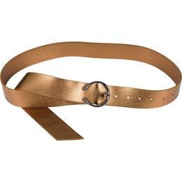 Tailleng&uuml;rtel styleBREAKER "Tailleng&uuml;rtel mit Hufeisen Schnalle", Damen, gold (gold metallic), Obermaterial: 100% Polyurethan PU., Modisch, G&uuml;rtel