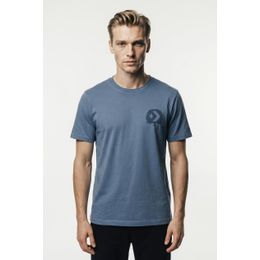 T-Shirt Converse "MEN'S Converse TREE T-SHIRT", Herren, Gr. S, blau (lakeside blau), Obermaterial: 100% Baumwolle, Shirts T-Shirt