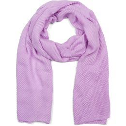 Schal styleBREAKER "Gekreppter Unifarbener Schal", Damen, lila (flieder), Obermaterial: 50% Viskose CV. 50% Baumwolle CO., Modisch, Modet&uuml;cher Schal