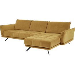 Ecksofa DIE PLANBAR "MP-IN20041 L-Form", gelb (curry), B:285cm H:84cm T:178cm, 100% Polyester, Sofas, Ecksofa, optional Sitztiefenverstellung und Kopfst&uuml;tzen