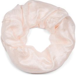 Loop styleBREAKER "Seidiger Einfarbiger Loop", Damen, wei&szlig; (creme, beige), Obermaterial: 100% Viskose CV., Modisch, Modet&uuml;cher Loop