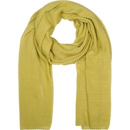 Schal styleBREAKER "Gekreppter Unifarbener Schal", Damen, gr&uuml;n (kiwigr&uuml;n), Obermaterial: 50% Viskose CV. 50% Baumwolle CO., Modisch, Modet&uuml;cher Schal