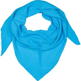 Dreieckstuch styleBREAKER "Musselin Dreiecktuch Einfarbig", Damen, blau (t&uuml;rkis), Obermaterial: 100% Baumwolle CO., Modisch, Modet&uuml;cher