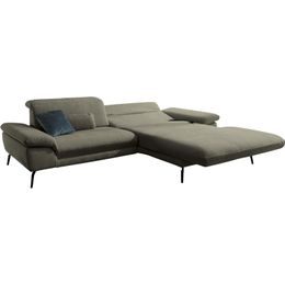 Ecksofa DIE PLANBAR "MP-IN22025 L-Form", gr&uuml;n, B:293cm H:81cm T:191cm, 100% Polyester, Sofas, Ecksofa, mit Kopfteilverstellung, wahlweise mit motorischem Canape
