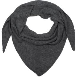 Dreieckstuch styleBREAKER "Strick Dreiecktuch Einfarbig", Damen, grau (dunkelgrau), Obermaterial: 10% Viskose CV. 5% Alpaka WP. 75% Polyacryl PAN. 10% Wolle WO., Modisch, Modet&uuml;cher