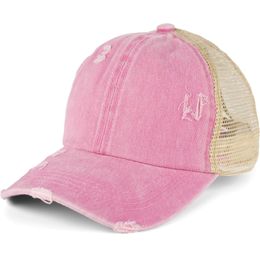 styleBREAKER "Ponytail Baseball Cap Used Look mit Mesh Einsatz" 1 Stk.