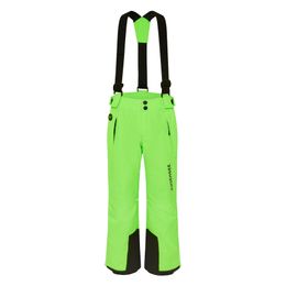 Skihose Chiemsee, M&auml;dchen, Gr. 122/128, Normalgr&ouml;&szlig;en, gr&uuml;n gecko, 100% Polyester, mehrfarbig, regular fit, Hosen Skihose, - mit abnehmbaren Hosentr&auml;gern