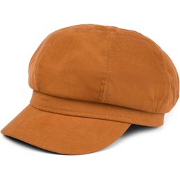 Ballonm&uuml;tze styleBREAKER "Weiche Ballonm&uuml;tze Einfarbig", Damen, braun (cognac), Obermaterial: 100% Polyester PES., Modisch, M&uuml;tzen