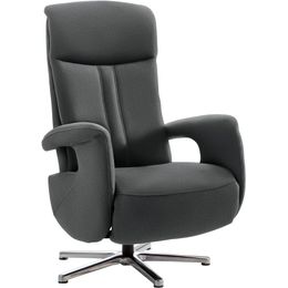 Relaxsessel DIE PLANBAR "MP-RS18073", grau (longlife easy slate), B:71cm H:110cm T:83cm, 100% Polyester, Sessel, Relaxsessel, 360 drehbar, inkl. man. Kopfpolsterverstellung u. Relax-Funktion