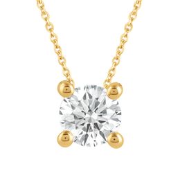 Kette mit Anh&auml;nger ONE ELEMENT "Collier Halskette aus 585 Gold - 45 cm", gold, Halsketten, Damen, 45cm, 0,5, Diamanten Gelbgold 585 Gold, Diamanten, Gelbgold 585, Gold, mit 1 Lab Grown Diamant 0,5 ct