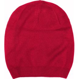 Strickm&uuml;tze styleBREAKER "Feinstrick Beanie M&uuml;tze Uni Doppellagig", Damen, rot, Obermaterial: 80% Polyacryl PAN. 20% Wolle WO., Modisch, M&uuml;tzen Strickm&uuml;tze