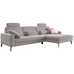 Ecksofa DIE PLANBAR "MP-IN20110 L-Form mit Federkern-Polsterung", rosa (rose), B:302cm H:87cm T:178cm, 100% Polyester, Sofas, Ecksofa, optional mit Funktionen erh&auml;ltlich