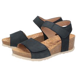 Sandale Sioux "Yagmur-700", Damen, Gr. 40 (UK 6 1/2), blau (dunkelblau), Obermaterial: 100% Rindnubukleder CNU. 100% Gummi rubber., Schuhe Sandale