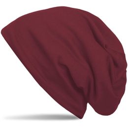Beanie styleBREAKER "Unifarbene Beanie M&uuml;tze mit Fleece", Herren, rot (bordeaux, rot), 50% Viskose CV. 50% Polyester PES., Modisch, M&uuml;tzen Beanie