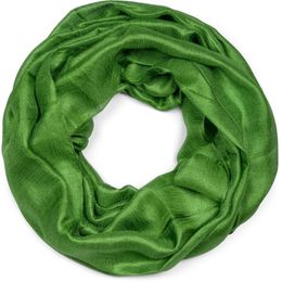 Loop styleBREAKER "Seidiger Einfarbiger Loop", Damen, gr&uuml;n, Obermaterial: 100% Viskose CV., Modisch, Modet&uuml;cher Loop