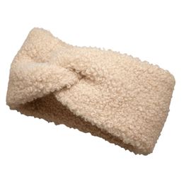 Stirnband styleBREAKER "Stirnband in Teddyfell Optik", Damen, beige, Obermaterial: 100% Viskose CV., Modisch, M&uuml;tzen Stirnband
