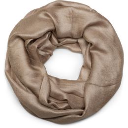 Loop styleBREAKER "Seidiger Einfarbiger Loop", Damen, gr&uuml;n (khaki), Obermaterial: 100% Viskose CV., Modisch, Modet&uuml;cher Loop