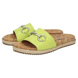 Pantolette Sioux "Aoriska-704", Damen, Gr. 36 (UK 3 1/2), gr&uuml;n, Obermaterial: 100% Lammnappaleder LANA. 100% Gummi rubber., Schuhe Pantolette
