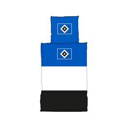 Bettw&auml;sche Hamburger SV "Hamburger SV Bettw&auml;sche HSV Bettw&auml;sche Blockstreifen", Gr. Renforc&eacute;, B/L:, mehrfarbig, Renforc&eacute;, 100% Baumwolle, Bettw&auml;sche Bettw&auml;sche