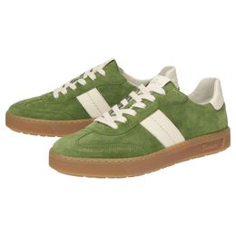 Sneaker Sioux "Tedroso-DA-717", Damen, Gr. 44 (UK 9 1/2), gr&uuml;n, Obermaterial: 50% Kalbsveloursleder CAVL. 50% Lammnappaleder LANA. 100% Gummi rubber., Schuhe Sneaker