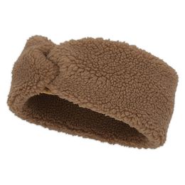 Stirnband styleBREAKER "Teddyfleece Stirnband", Damen, braun (hellbraun), Obermaterial: 100% Viskose CV., Modisch, M&uuml;tzen Stirnband