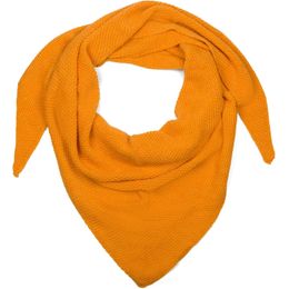 Dreieckstuch styleBREAKER "Strick Dreiecktuch Einfarbig", Damen, orange, Obermaterial: 10% Viskose CV. 5% Alpaka WP. 75% Polyacryl PAN. 10% Wolle WO., Modisch, Modet&uuml;cher