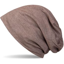 Beanie styleBREAKER "Unifarbene Beanie M&uuml;tze mit Fleece", Herren, braun, 50% Viskose CV. 50% Polyester PES., Modisch, M&uuml;tzen Beanie