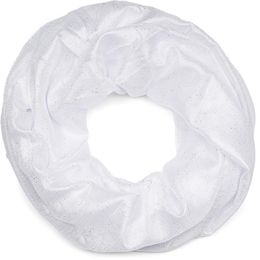 Loop styleBREAKER "Seidiger Einfarbiger Loop Glitzer", Damen, wei&szlig;, Obermaterial: 100% Viskose CV., Modisch, Modet&uuml;cher Loop