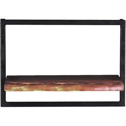 Wandregal Sit "Riverboat", bunt (schwarz, bunt), B:50cm H:35cm T:25cm, Massivholz, Metall, Regale, Wandregal
