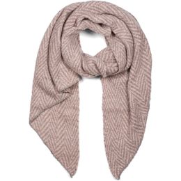 XXL-Schal styleBREAKER "Asymmetrischer Zacken Muster Web Schal", Damen, rosa (rose, grau), Obermaterial: 80% Viskose CV. 20% Wolle WO., Modisch, Modet&uuml;cher