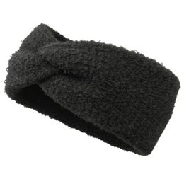 Stirnband styleBREAKER "Stirnband in Teddyfell Optik", Damen, schwarz, Obermaterial: 100% Viskose CV., Modisch, M&uuml;tzen Stirnband