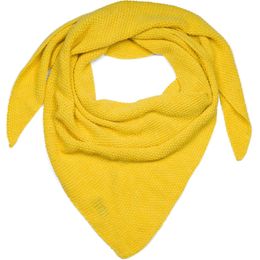 Dreieckstuch styleBREAKER "Strick Dreiecktuch Einfarbig", Damen, gelb, Obermaterial: 10% Viskose CV. 5% Alpaka WP. 75% Polyacryl PAN. 10% Wolle WO., Modisch, Modet&uuml;cher