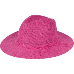 Sonnenhut styleBREAKER "Panama Strohhut", Damen, pink, Obermaterial: 100% Papierstroh PAS., Modisch, H&uuml;te
