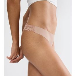 Slip Triumph "Pretty Micro String", Damen, Gr. L, neutral beige, Microfaser, Obermaterial: 61% Polyamid, 39% Elasthan, Unterhosen Slip, nahtlos