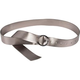 Tailleng&uuml;rtel styleBREAKER "Tailleng&uuml;rtel mit Hufeisen Schnalle", Damen, silber (silber metallic), Obermaterial: 100% Polyurethan PU., Modisch, G&uuml;rtel