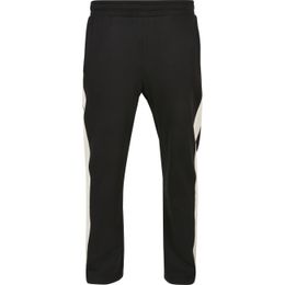 Jogginghose Urban Classics "Urban Classics Herren Striped Track Pants", Herren, Gr. XXL, US-Gr&ouml;&szlig;en, schwarz, 65% Baumwolle, 35% Polyester, gestreift, relaxed fit, Hosen Jogginghose