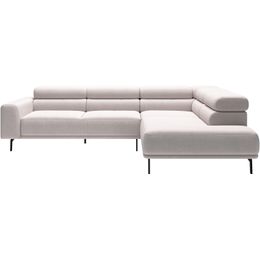 Sch&ouml;ner Wohnen Kollektion Ecksofa "Tossa, Modernes Design trifft smarte Funktione, Breite 273 cm", wei&szlig;, B:276cm H:71cm T:219cm, 100% Polyester, SCH&Ouml;NER WOHNEN-KOLLEKTION, Sofas, Ecksofa, Motorischer Sitzvorzug, Kopfteil-Funktion & Saugroboter-H&ouml;he