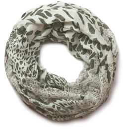 Loop styleBREAKER "Loop mit Leoparden Print", Damen, grau, Obermaterial: 100% Viskose CV., Modisch, Modet&uuml;cher Loop