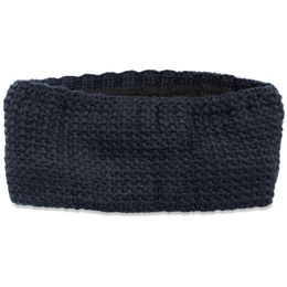 Stirnband styleBREAKER "Einfarbiges Stirnband in feiner H&auml;kel Optik", Damen, blau (dunkelblau), 100% Polyacryl PAN. Futter: 100% Polyester PES., Modisch, M&uuml;tzen Stirnband